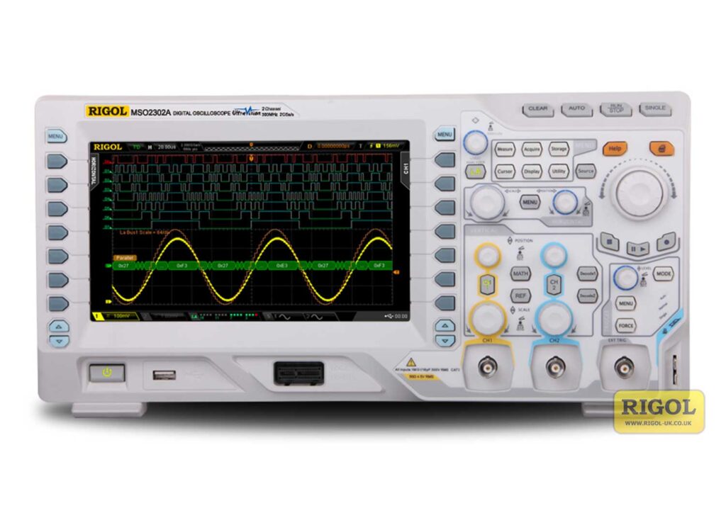 Rigol MSO2302A-S 2CH, 300MHz, 2GSa/s Mixed Signal Oscilloscope & Signal ...